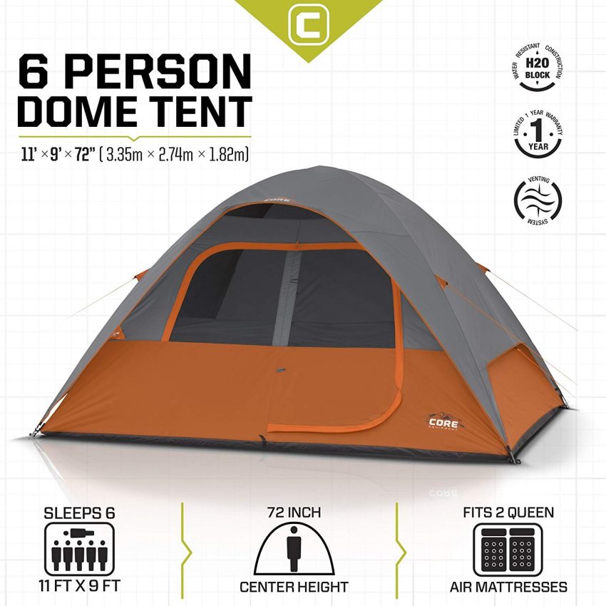 CORE 6 Person Dome Tent Review 2020